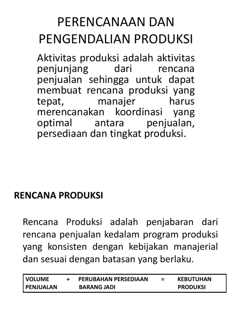 Perencanaan Dan Pengendalian Persediaan | PDF