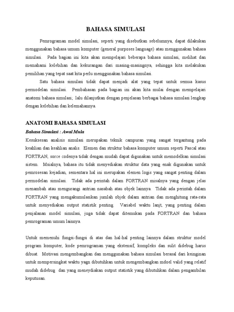 Simulasi | PDF