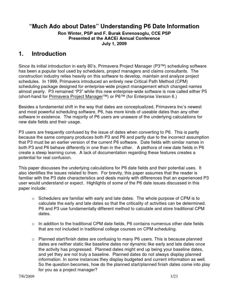 Understanding P6 Dates | PDF | Time | Significant Figures