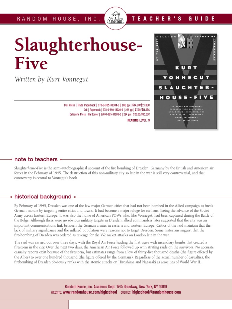 Slaughterhouse 5 | PDF | Kurt Vonnegut | Unrest