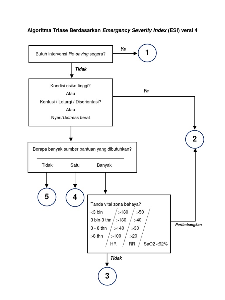 Algoritma Triase ESI Versi 4 | PDF