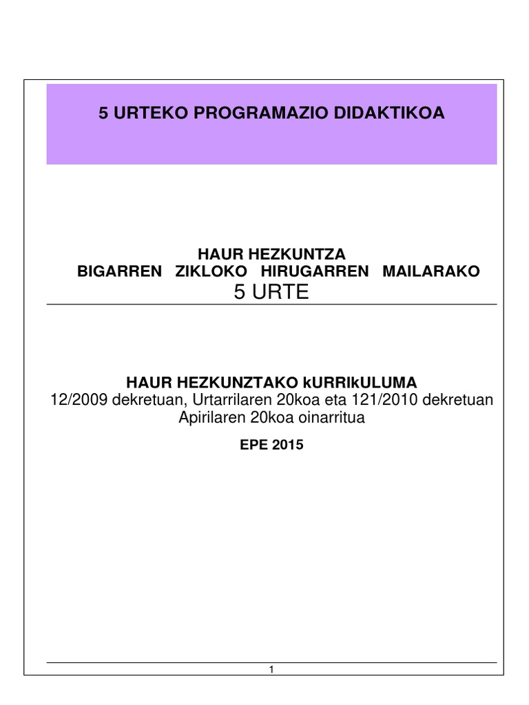 PROGRAMAZIO DIDAKTIKOA Susan PDF | PDF