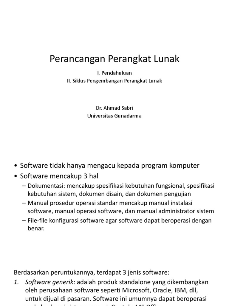Perancangan Perangkat Lunak | PDF