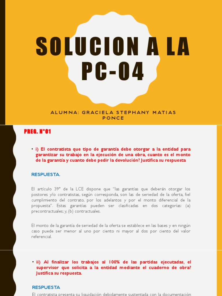 Solucion PC 04 | PDF | Sociedad de responsabilidad limitada | Presupuesto