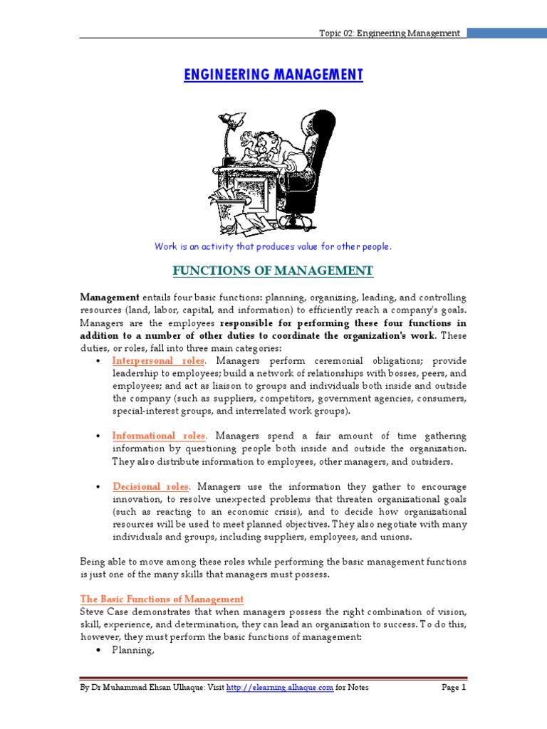 Engineering Management | PDF | Goal | Leadership