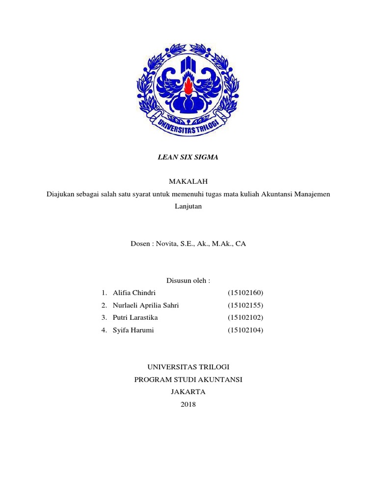 Lean Six Sigma: Metode Efisiensi dan Kualitas | PDF