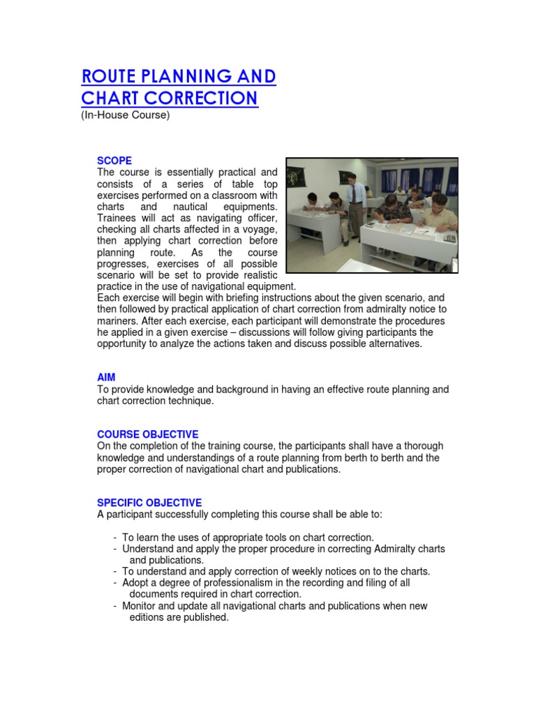 Route Planning and Chart Correction | PDF | Navigator | Learning