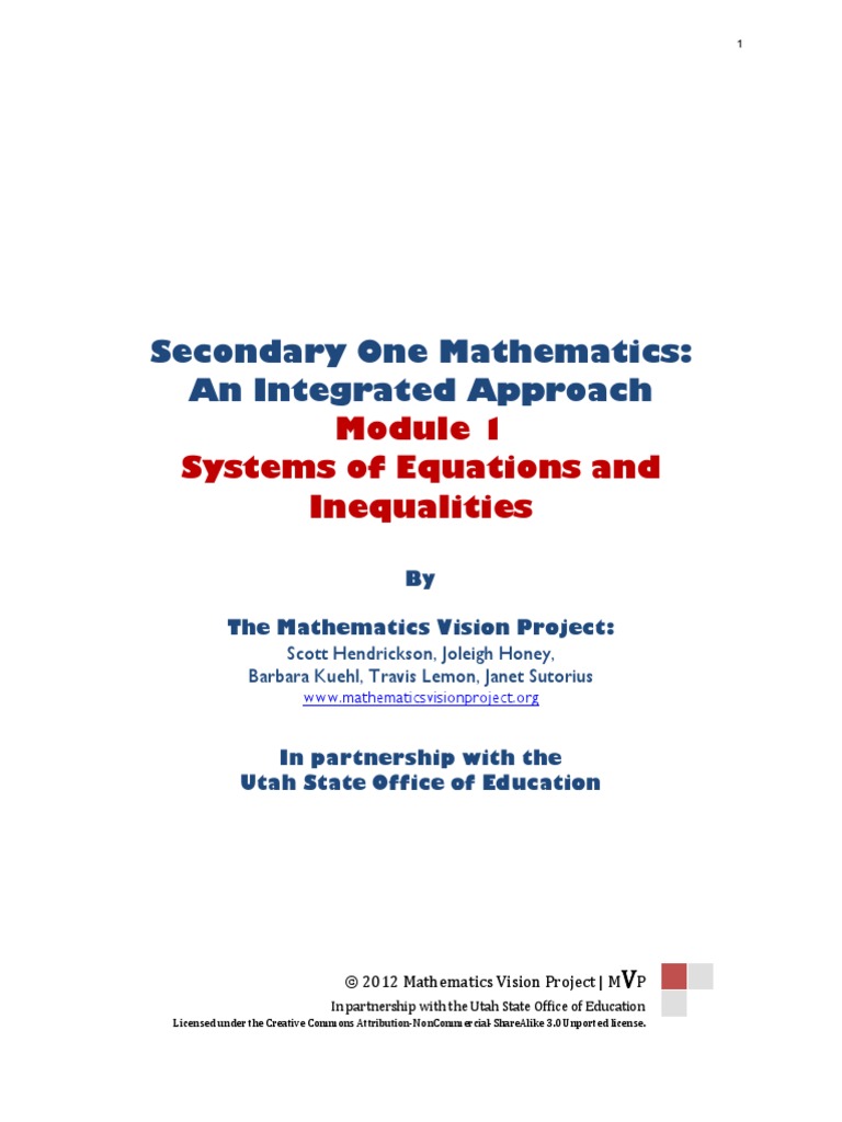Systems of Equations and Inequalities | Download Free PDF | Inequality ...