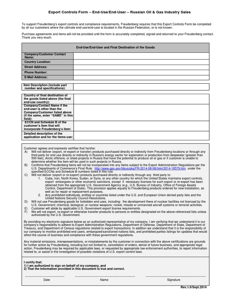 Export Controls for Russian Sales | PDF | The United States | Government