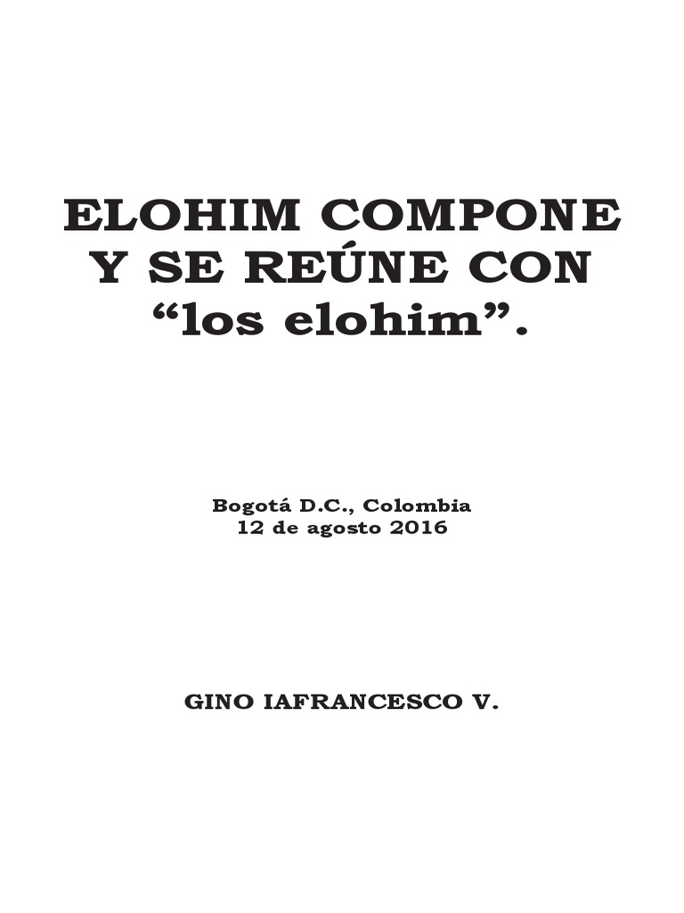 Elohim | PDF | Yahvé | Nephilim