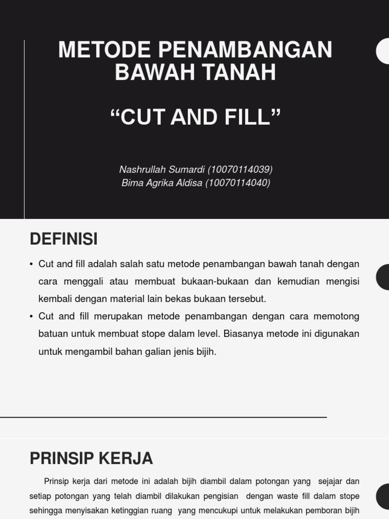 Presentasi Cut and Fill | PDF | Sains & Matematika