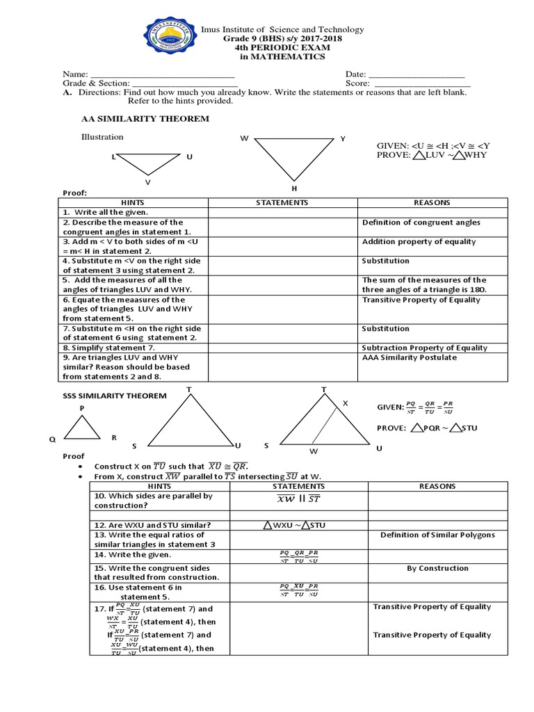 3RD Grading PT | PDF | Triangle | Numbers