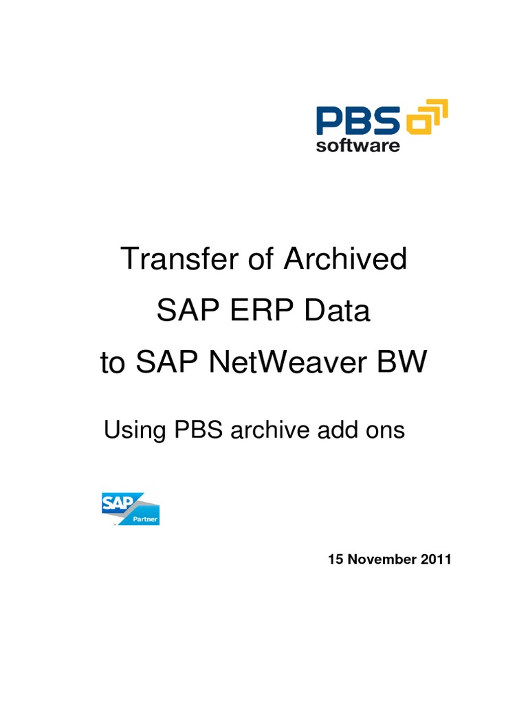PBS Archive Data Extraction From ERP Guidelines | PDF | Business ...