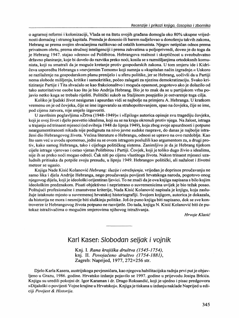 Prikaz. Karl Kaser, Slobodan Seljak I Vojnik | PDF
