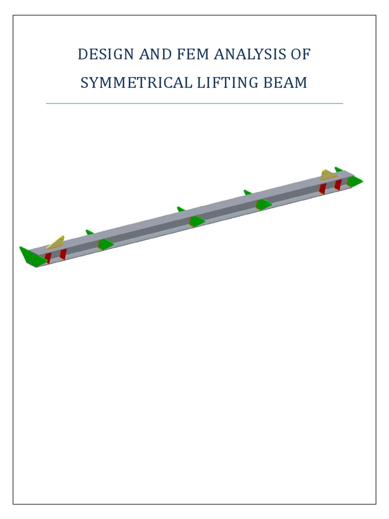 Lifting Beam Design and Analysis | PDF | Bending | Beam (Structure)
