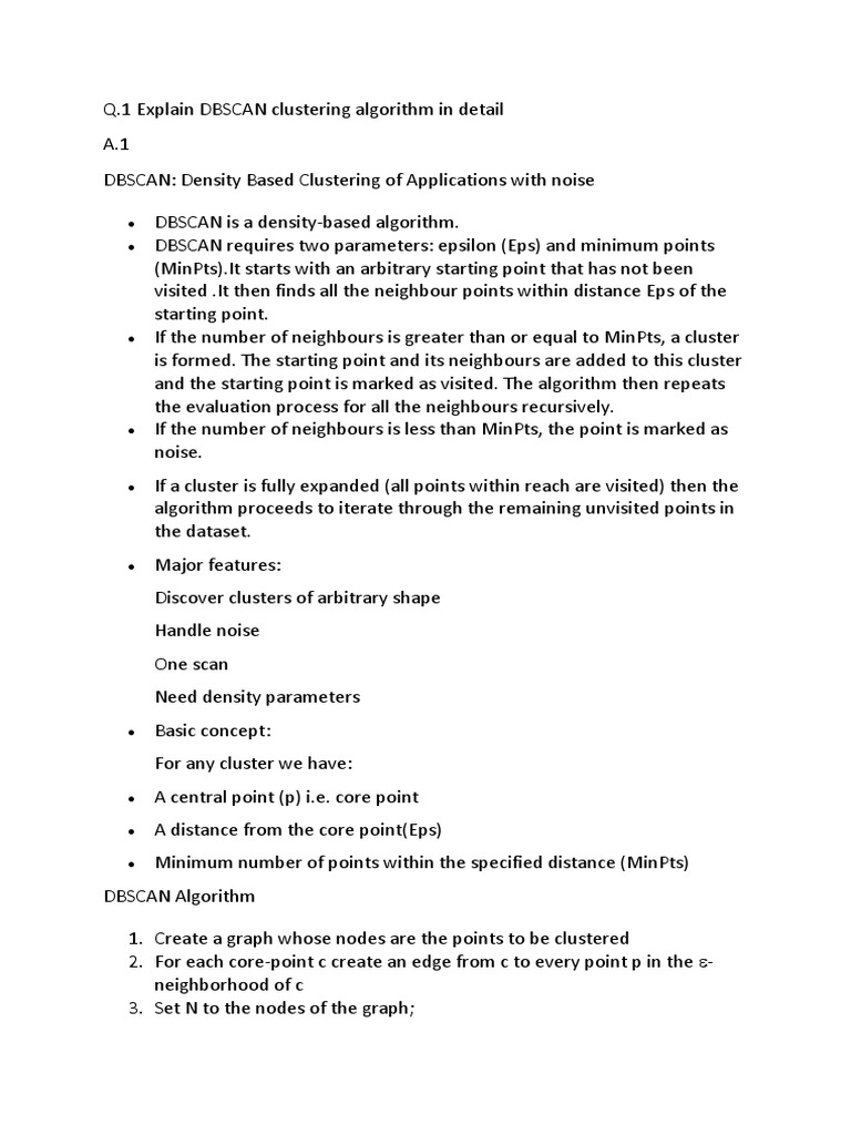 DBSCAN | Download Free PDF | Cluster Analysis | Data Mining DBSCAN | Download Free PDF | Cluster Analysis | Data Mining