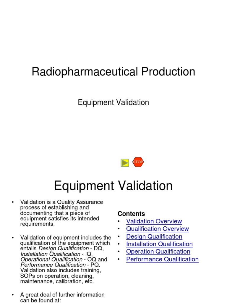 Equipment Validation | PDF | Verification And Validation | Specification (Technical Standard)