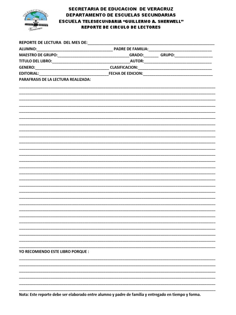 Formato de Circulo de Lectores | PDF
