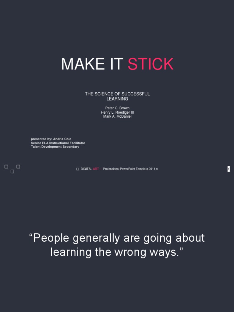 Make It: Stick | PDF | Memory | Microsoft Power Point