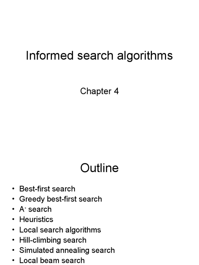 Informed Search Algorithms | PDF | Algorithms And Data Structures | Theoretical Computer Science