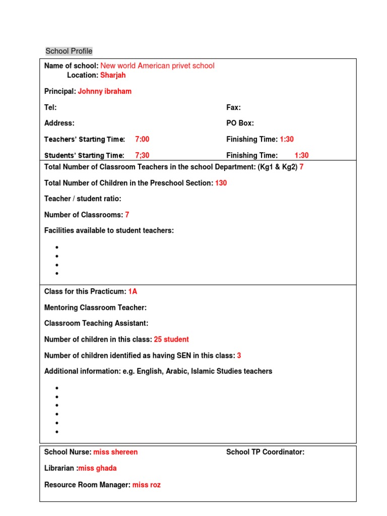 School Profail | PDF