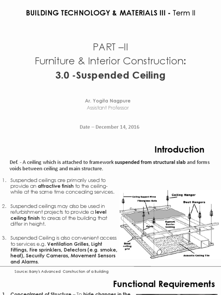 SUSPENDED CEILING - M | PDF | Drywall | Ceiling
