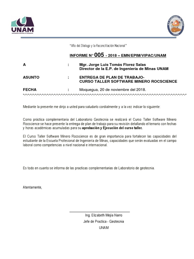 Plan de Trabajo Curso Rocscience | PDF | Ingeniería | Ciencia y Tecnología