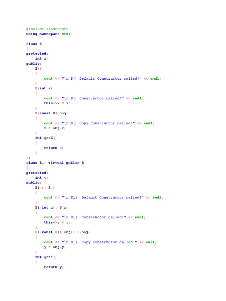 Using Namespace Class Protected Int Public: #Include | PDF