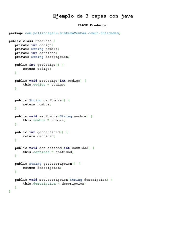 Ejemplo de 3 Capas Con Java | PDF | Java (lenguaje de programación ...