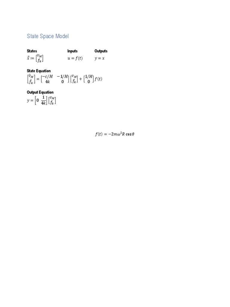State Space Model Analysis | PDF