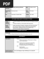 Orientation Lesson Plan | PDF | Educational Assessment | Lesson Plan