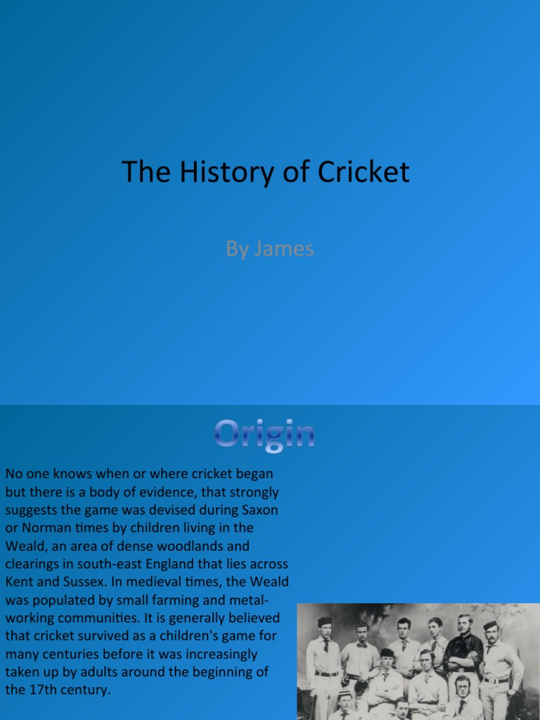 Brief History of Cricket Origins | PDF | Cricket | Ball And Bat Games