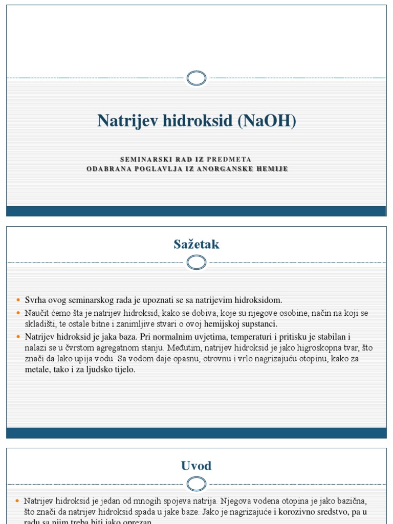 Natrijev Hidroksid | PDF