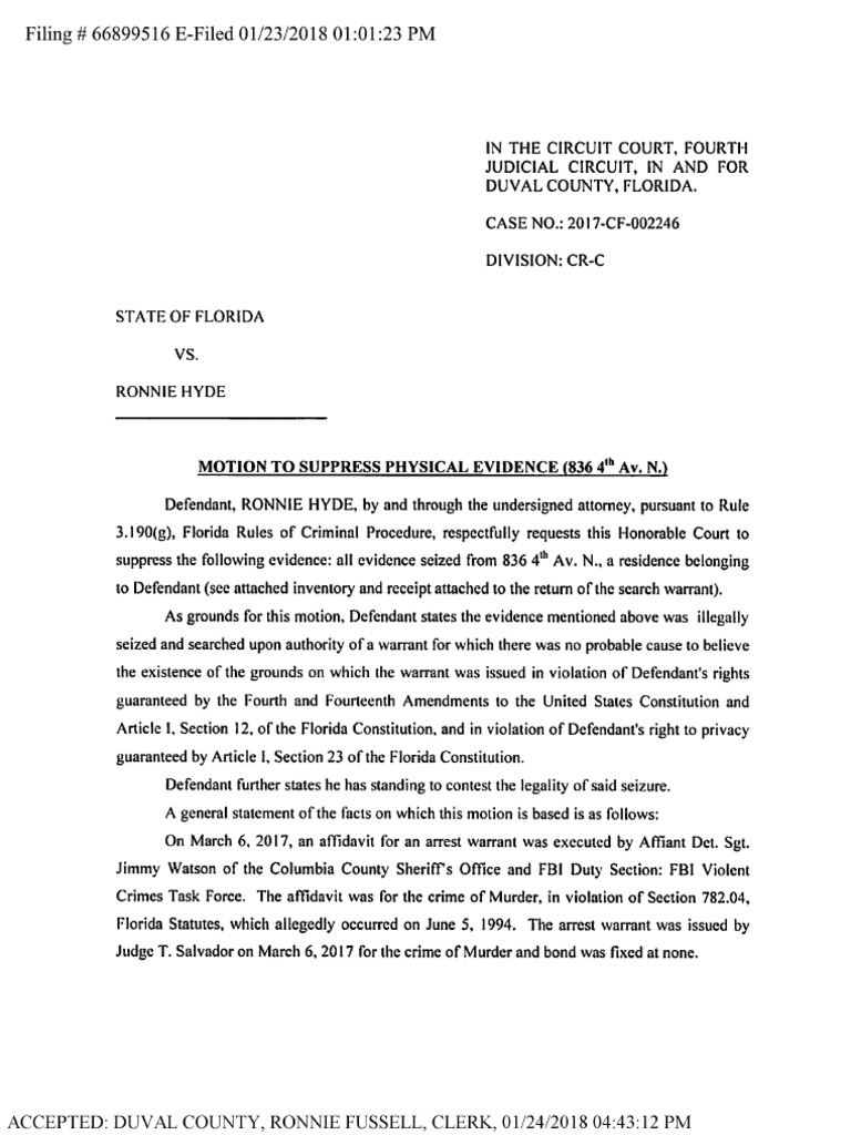 Motion To Suppress Search of Home | PDF