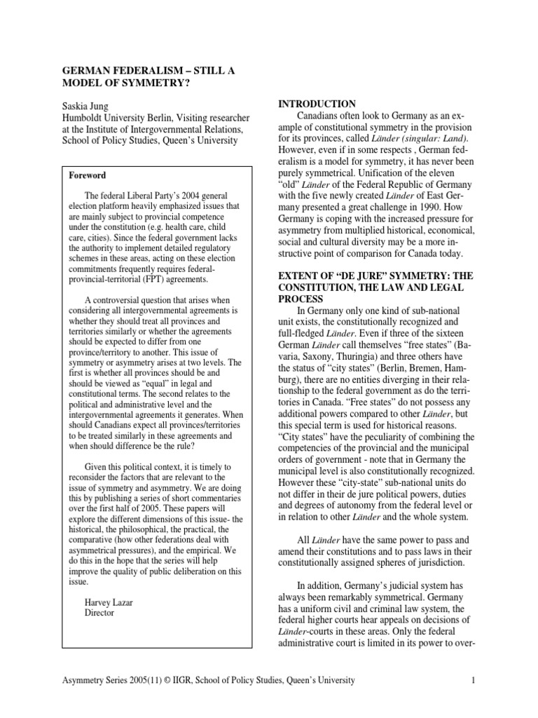 German Federalism - Still A | PDF | Taxes | Federalism