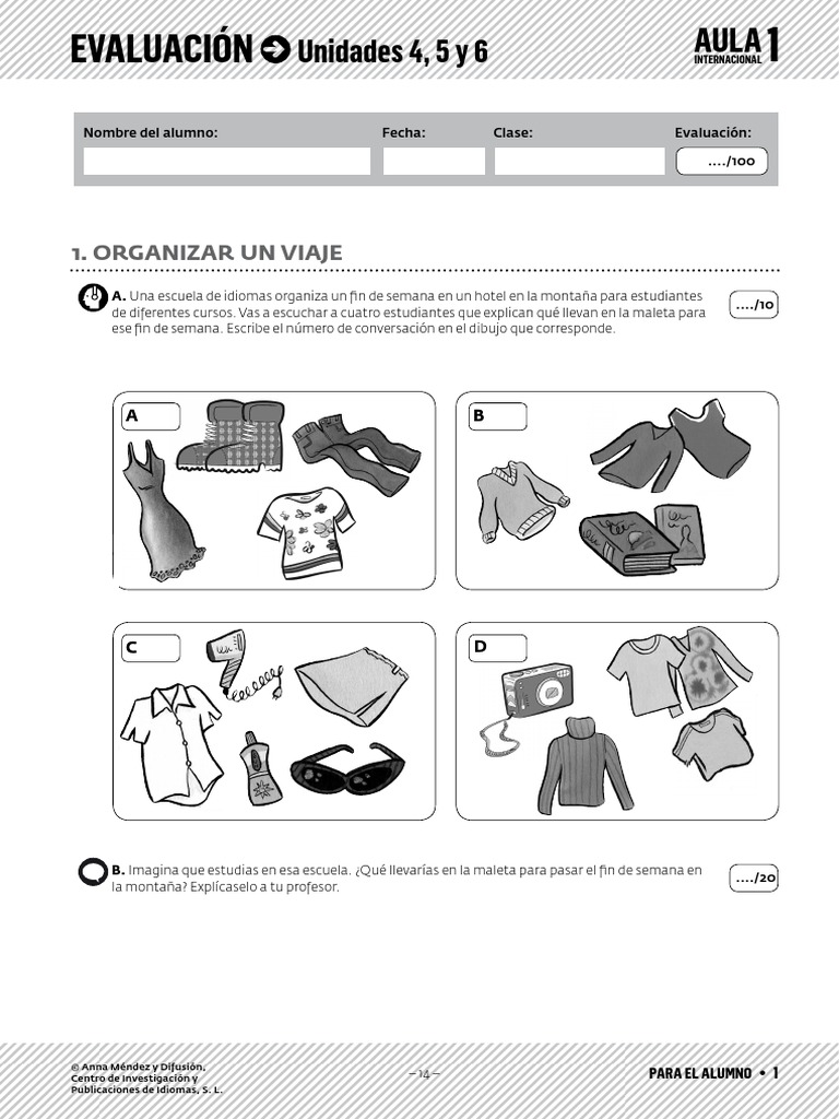 Aine1 Evalua U4-U6 | PDF | Léxico | Lingüística