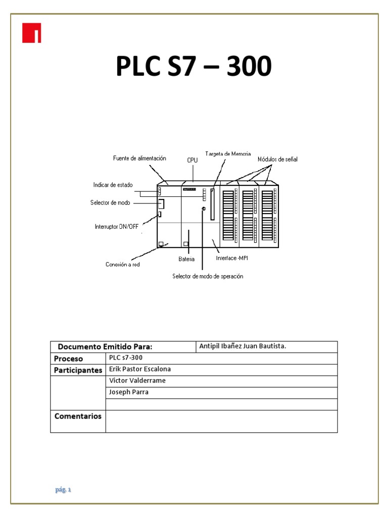 Informe s7-300 | PDF | Unidad Central de procesamiento | Programa de ...