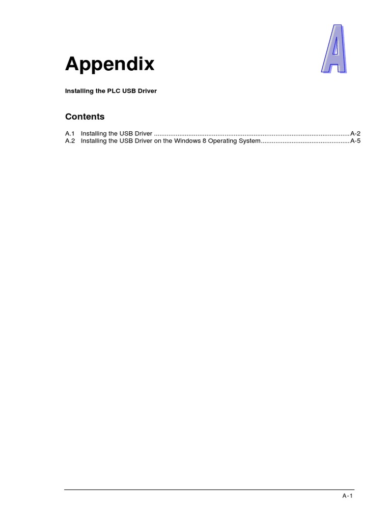 Appendix: Installing The PLC USB Driver | PDF | Device Driver | Usb