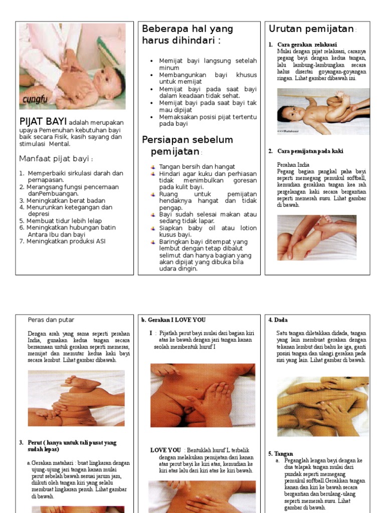 Leaflet Pijat Bayi | PDF