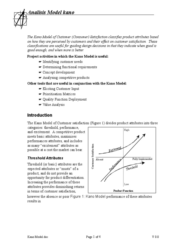 Analisis Model Kano | PDF | Customer Satisfaction | Microeconomics