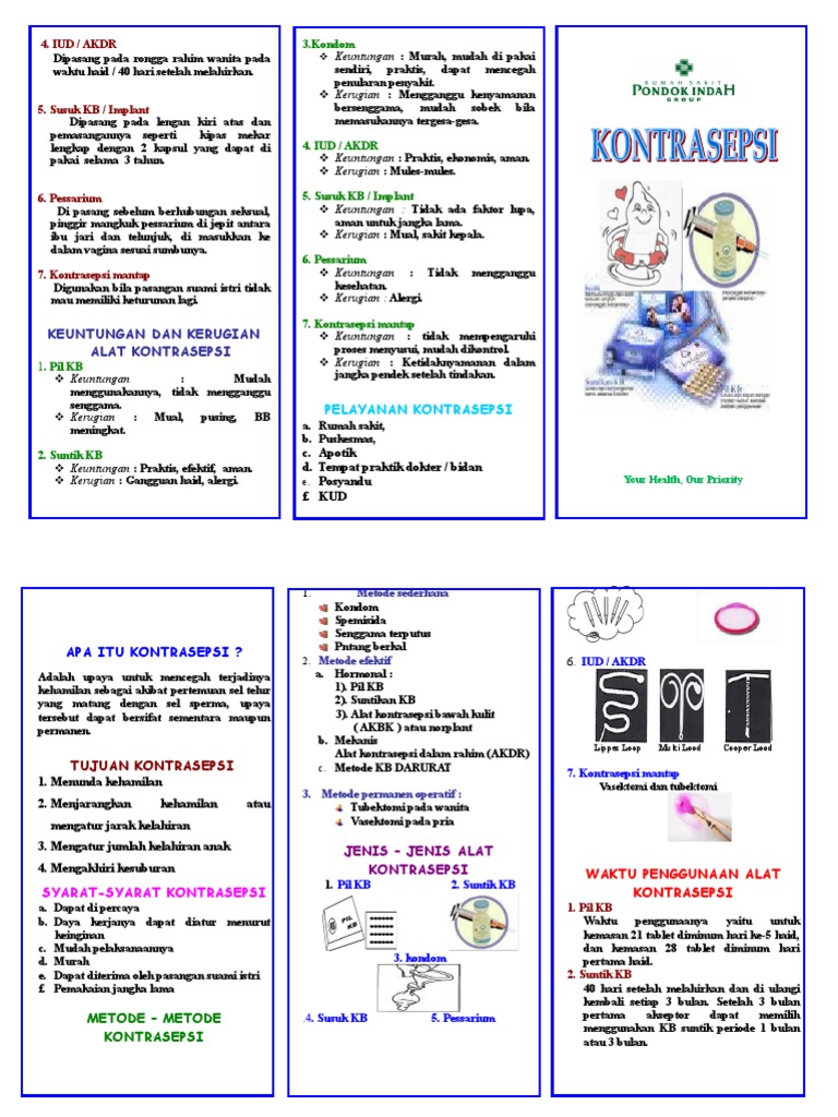 Leaflet Kontrasepsi | PDF