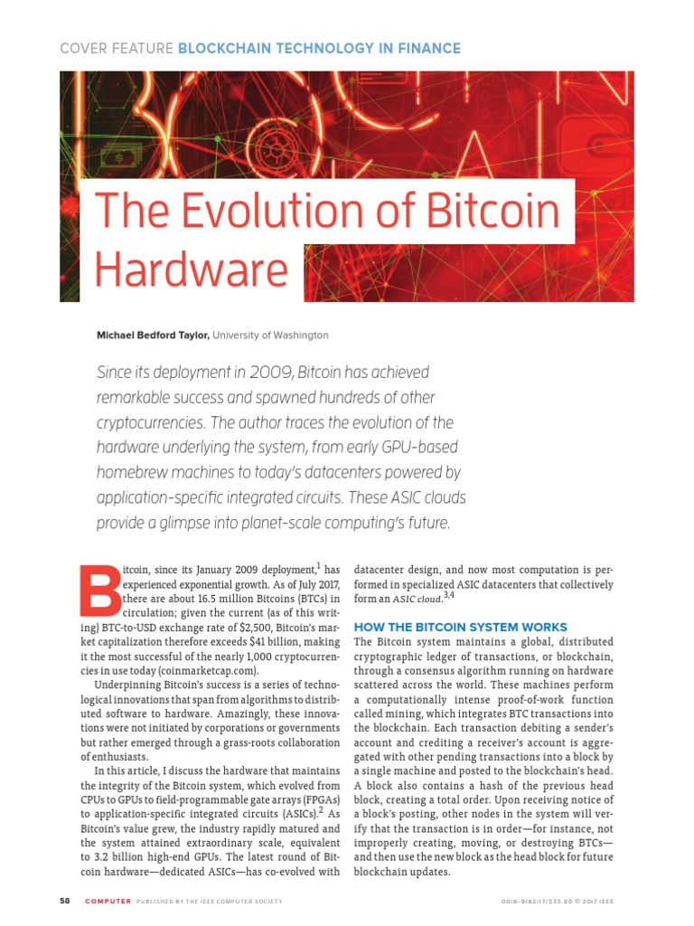 The Evolution of Bitcoin Hardware: Blockchain Technology in Finance ...