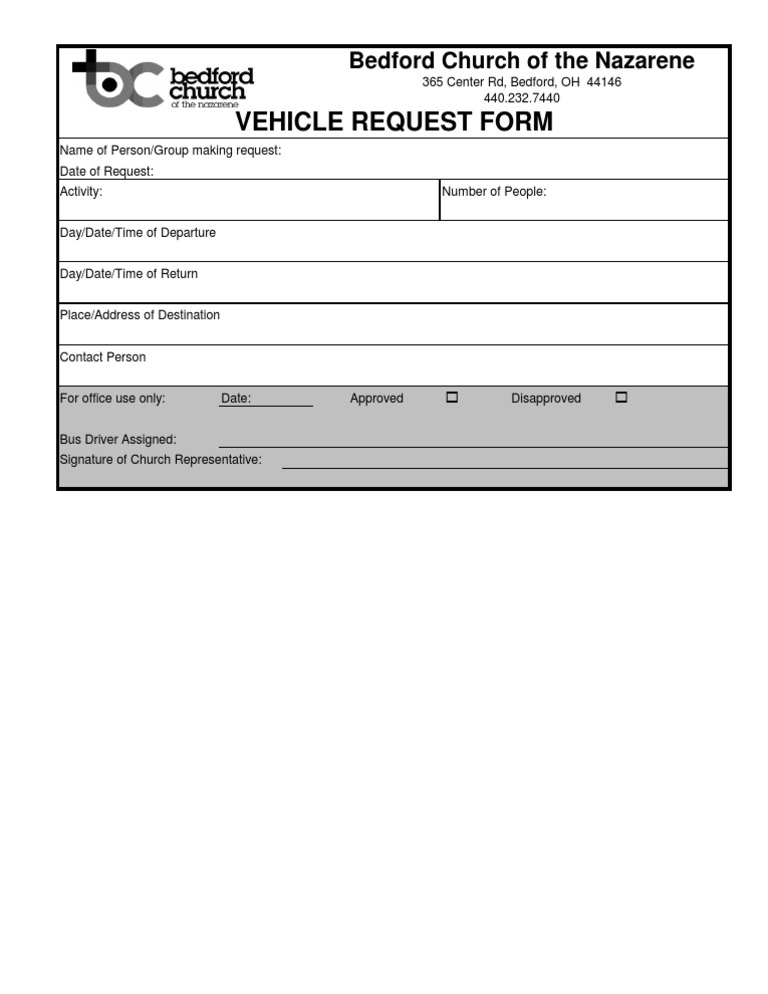 FORM: Vehicle Request | PDF