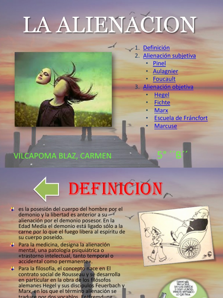 La Alienacion | PDF | Alienación social | Teorías sociológicas