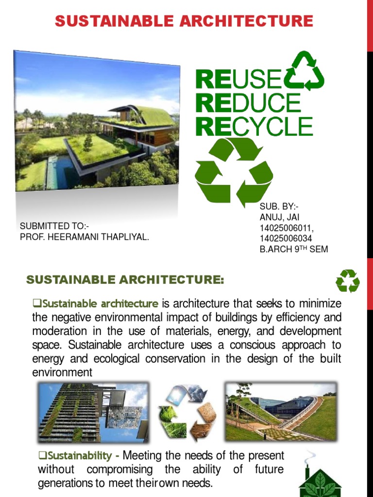 Sustainable Architcture | PDF | Sustainable Architecture | Green Building