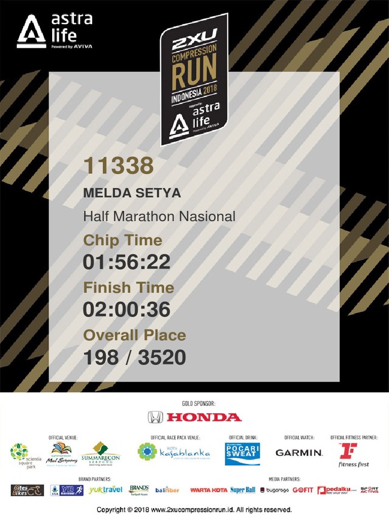 Chip Time: Half Marathon Nasional | PDF