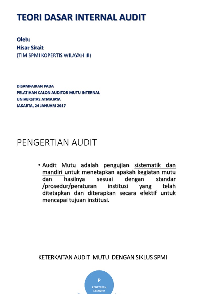 Teori Dasar Audit Mutu Internal | PDF