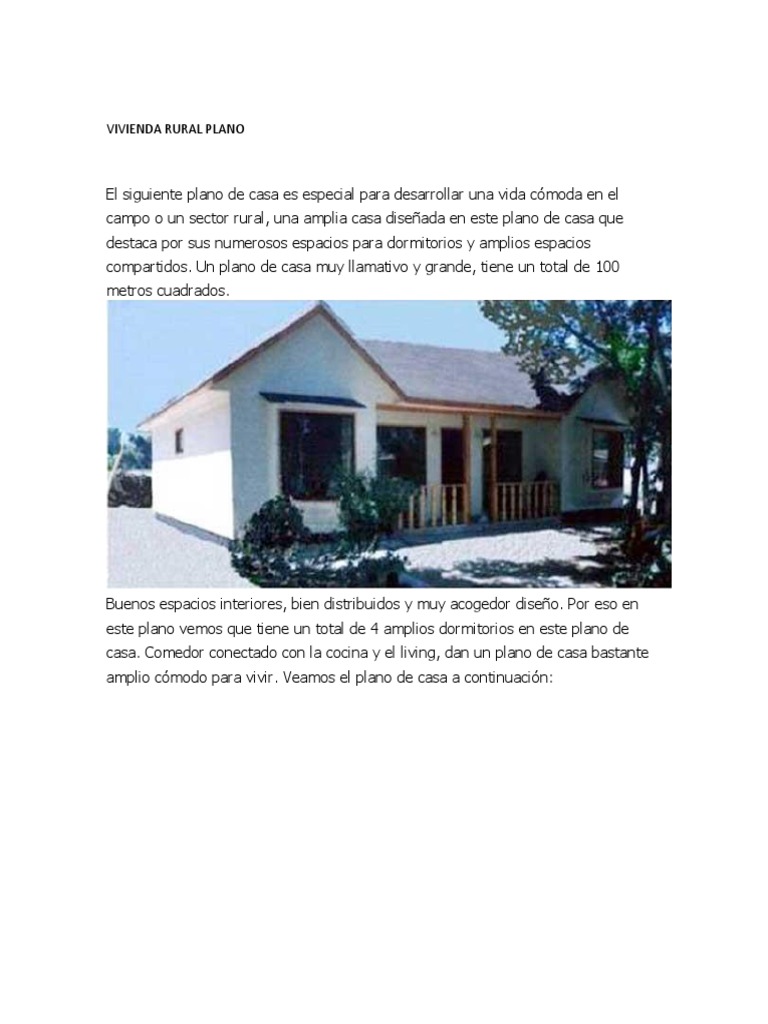 Vivienda Rural Plano | PDF | Cocina, comidas y vino