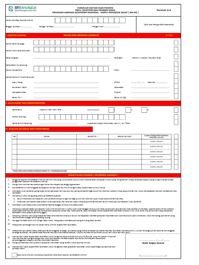 Form Blanko Bpjs | PDF