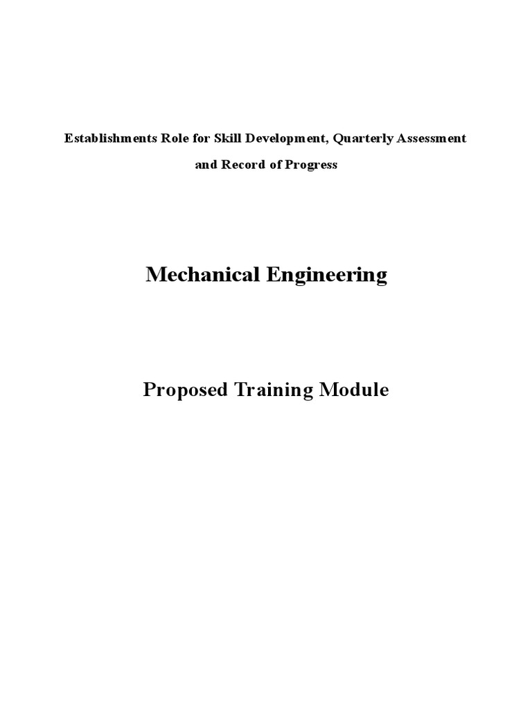 Mechanical Skill Development | PDF | Screw | Numerical Control